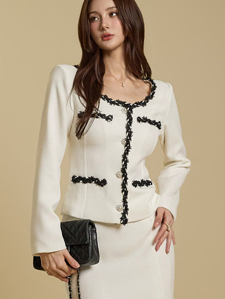 J2731 Collarless Slim Fit Jacket