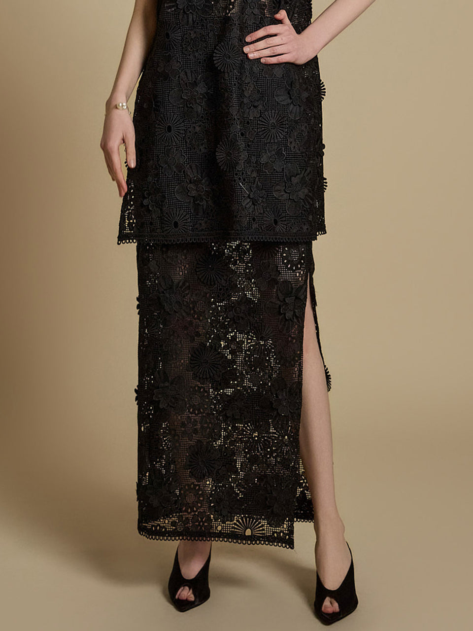 SK9272 Lace Embroidery Skirt