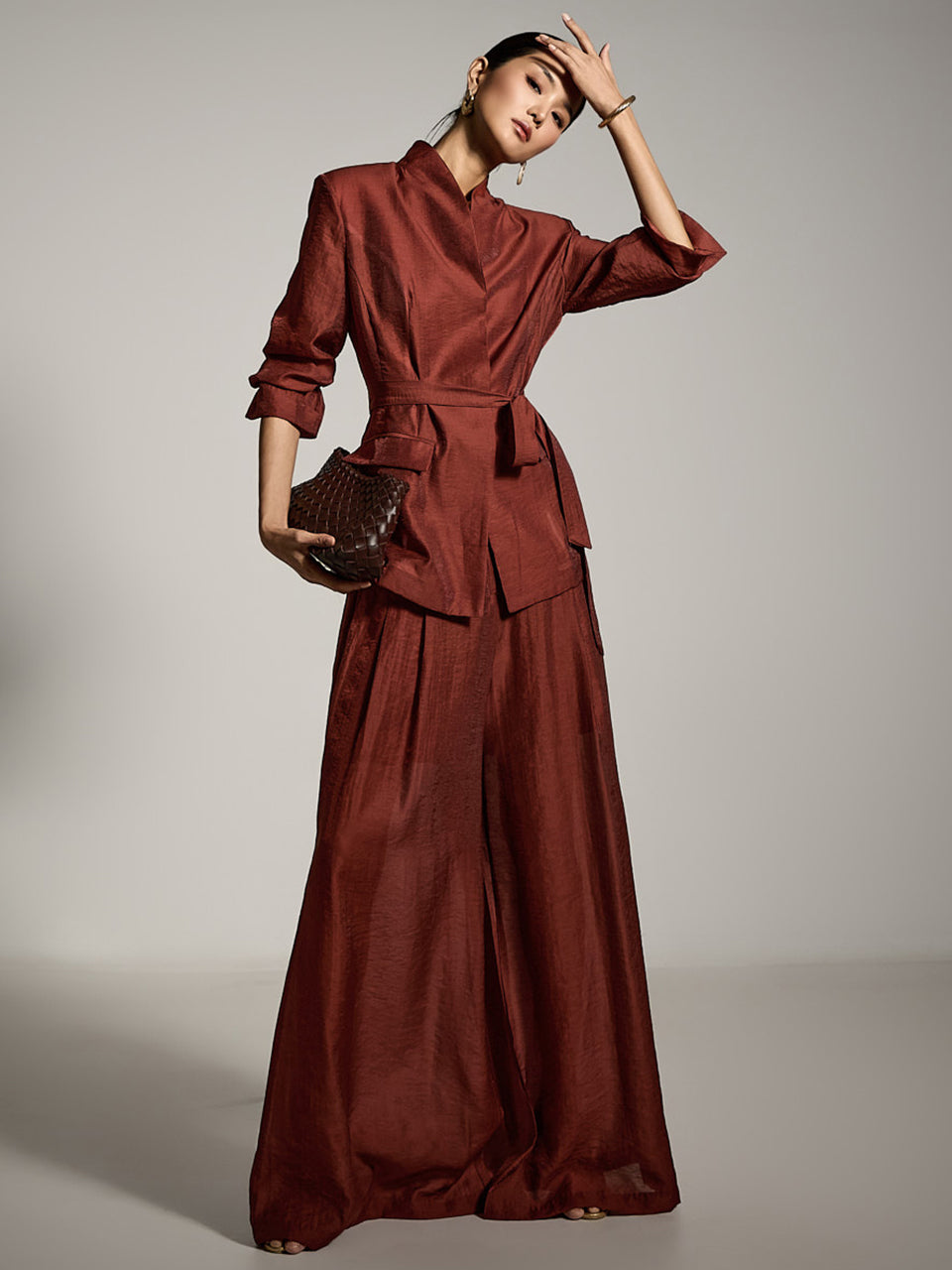 TP2177 Sheer Jacket and Slacks Set