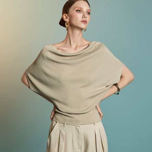 E3890 Cowl neck Knit Top