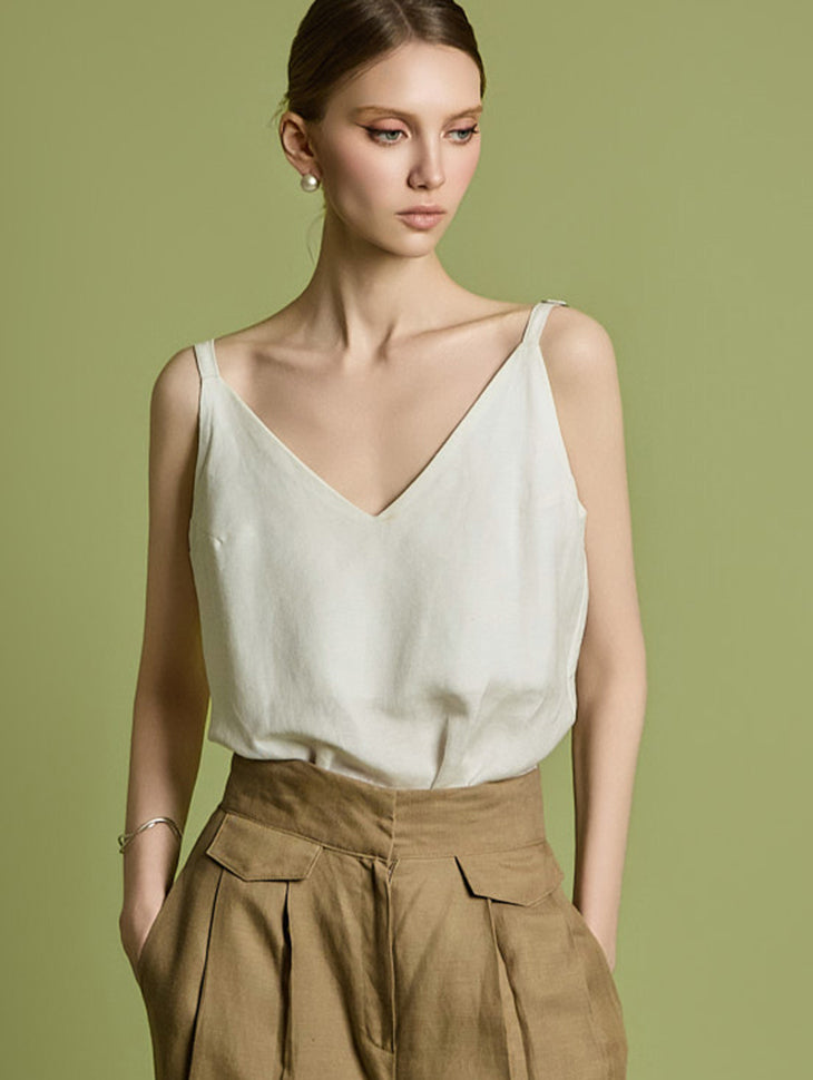 E9032 V-neck Sleeveless top