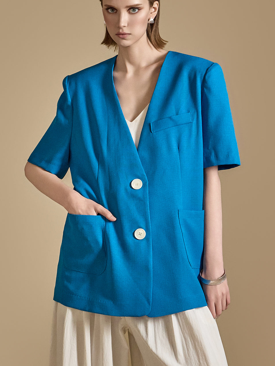 J2345 Collarless Jacket