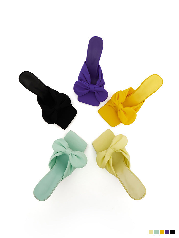 AR-3076 Ribbon Heeled Mules