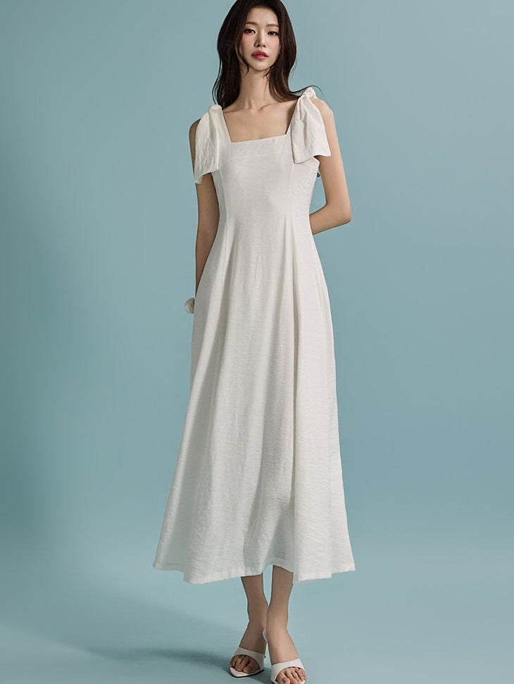 Shoulder Ribbon Dress D5014 | DINT